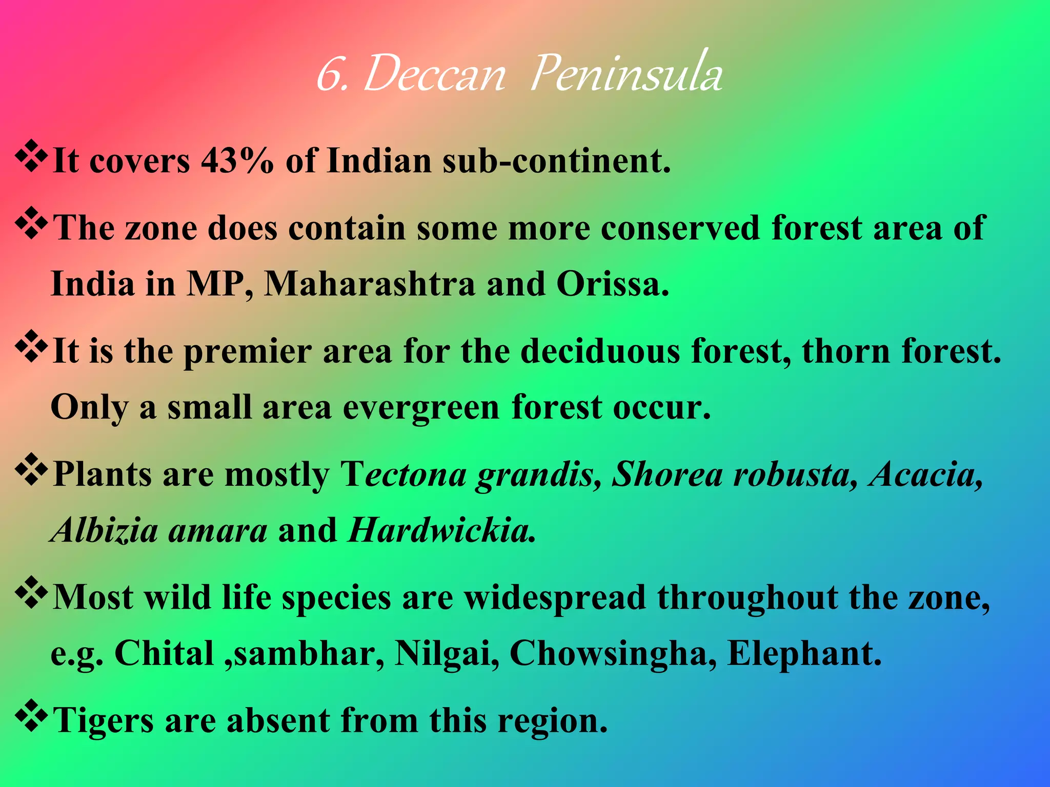 Biogeographical zones of India | PPTX