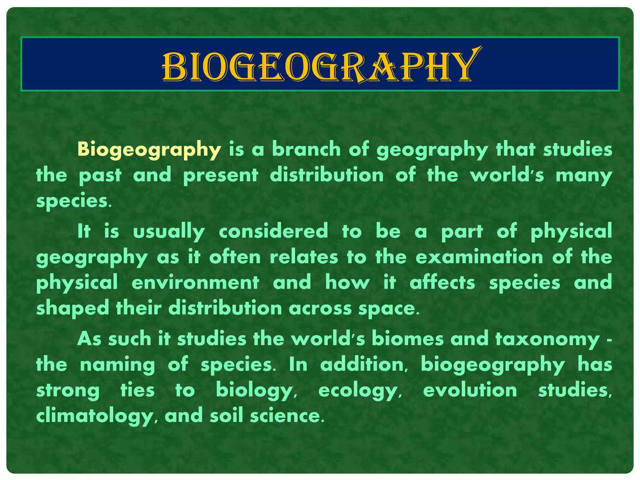 Biogeography | PDF