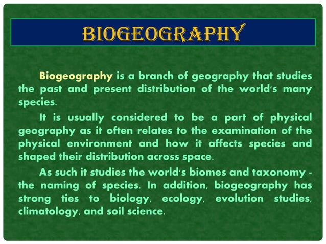Biogeography | PDF