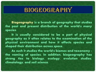Biogeography | PDF