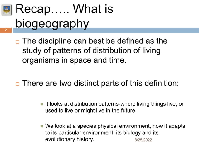 biogeography.ppt | Geography | Science