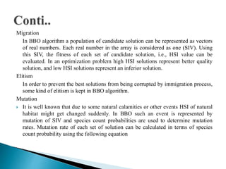 Biogeography based optimization for different economic load dispatch problems | PPTX
