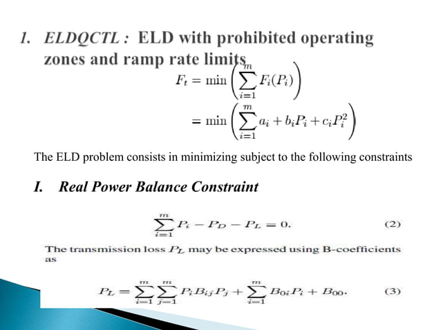 Biogeography Based Optimization For Different Economic Load Dispatch Problems Pptx