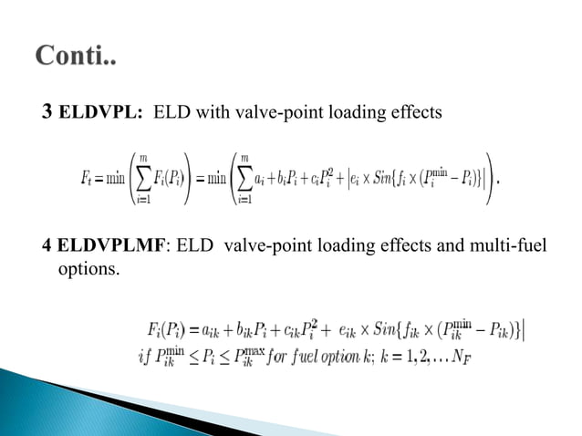 Biogeography based optimization for different economic load dispatch problems | PPTX