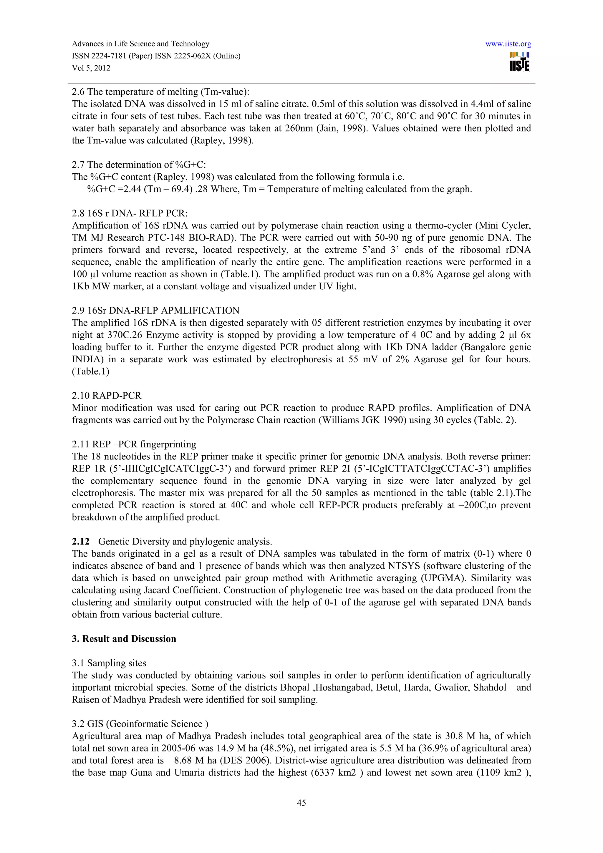 Biogeography and polyphasic approach of pseudomonas strains from ...