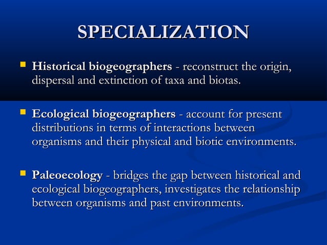 Biogeo lec 1 the science of biogeography | PPT