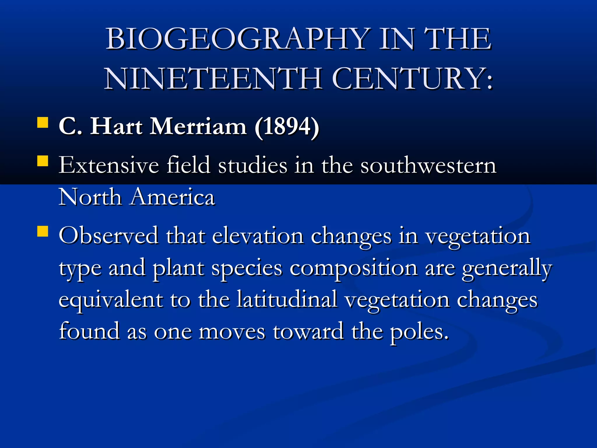 Biogeo lec 2 history of biogeography | PPT