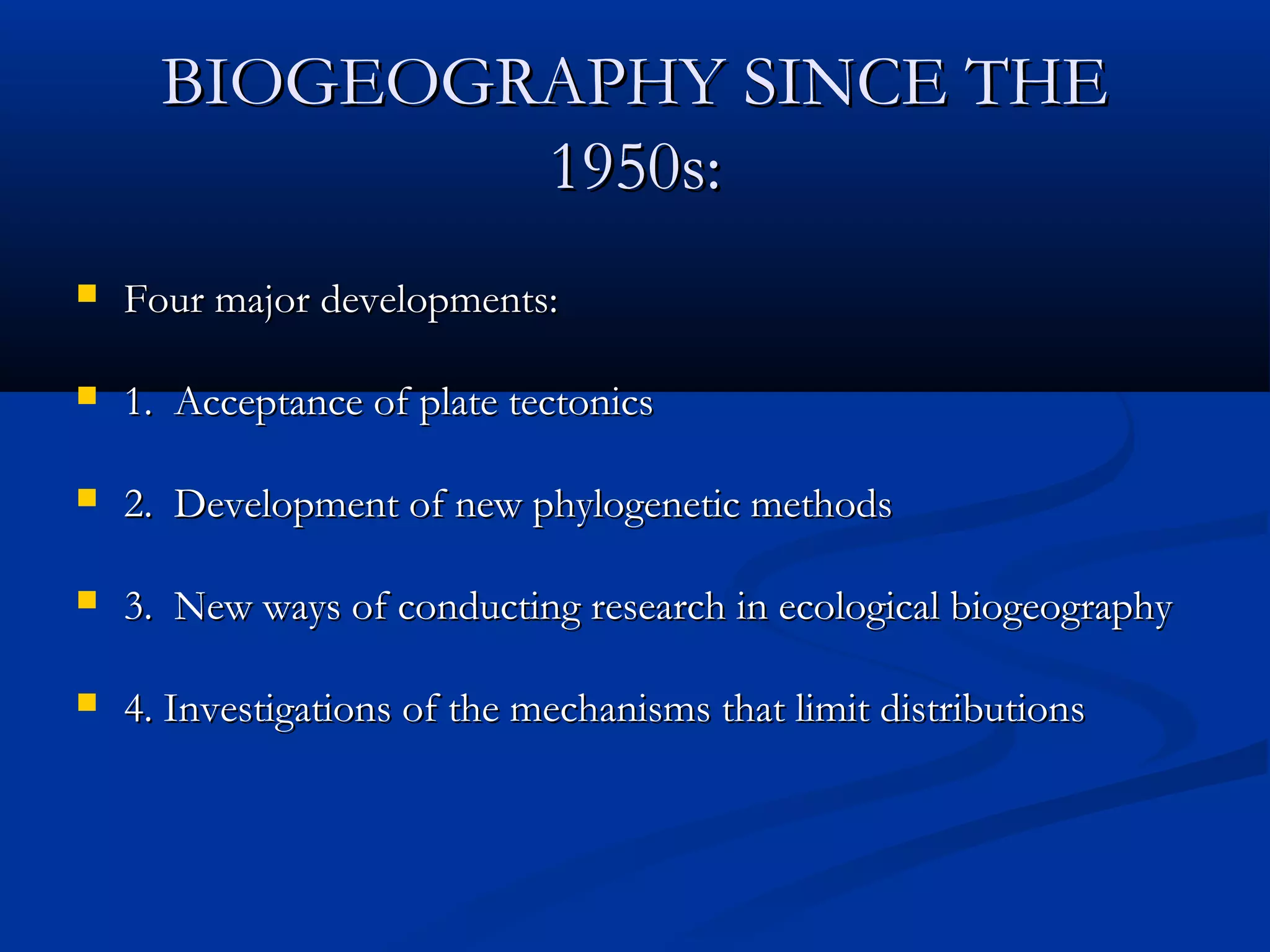 Biogeo lec 2 history of biogeography | PPT