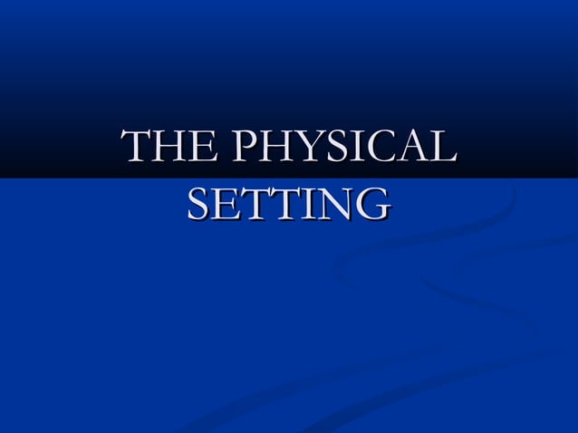 Biogeo lec 3 the physical setting | PPT