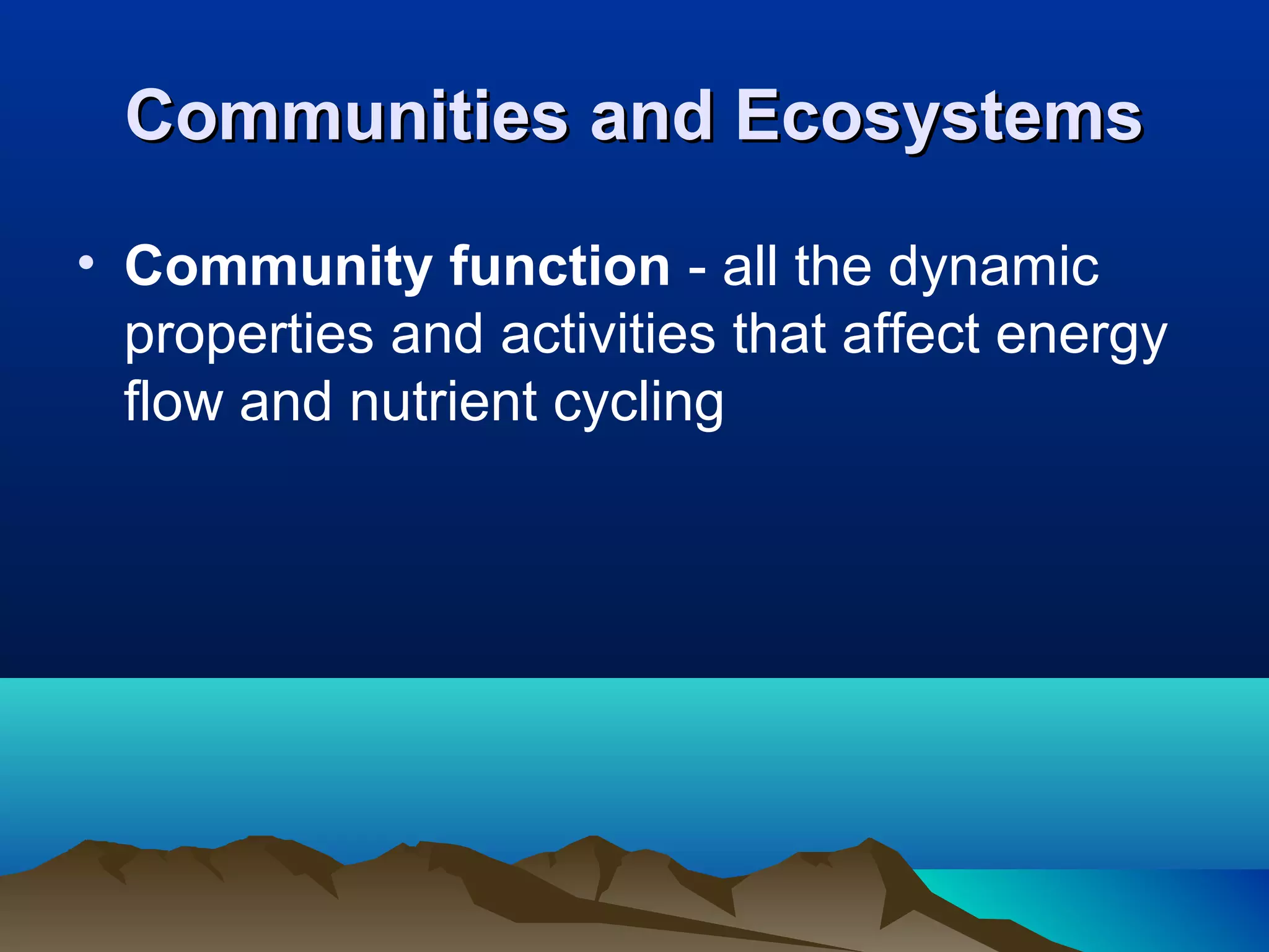 Biogeo lec 5 the distribution of communities | PPT