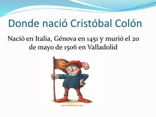 Biografía cristobal colon | PPTX