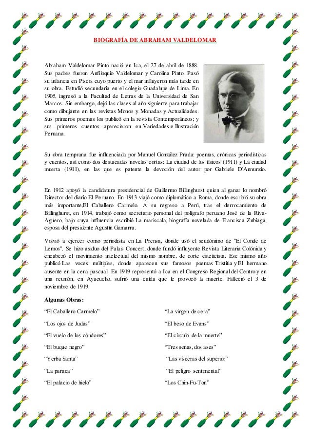 Biografía de abraham valdelomar