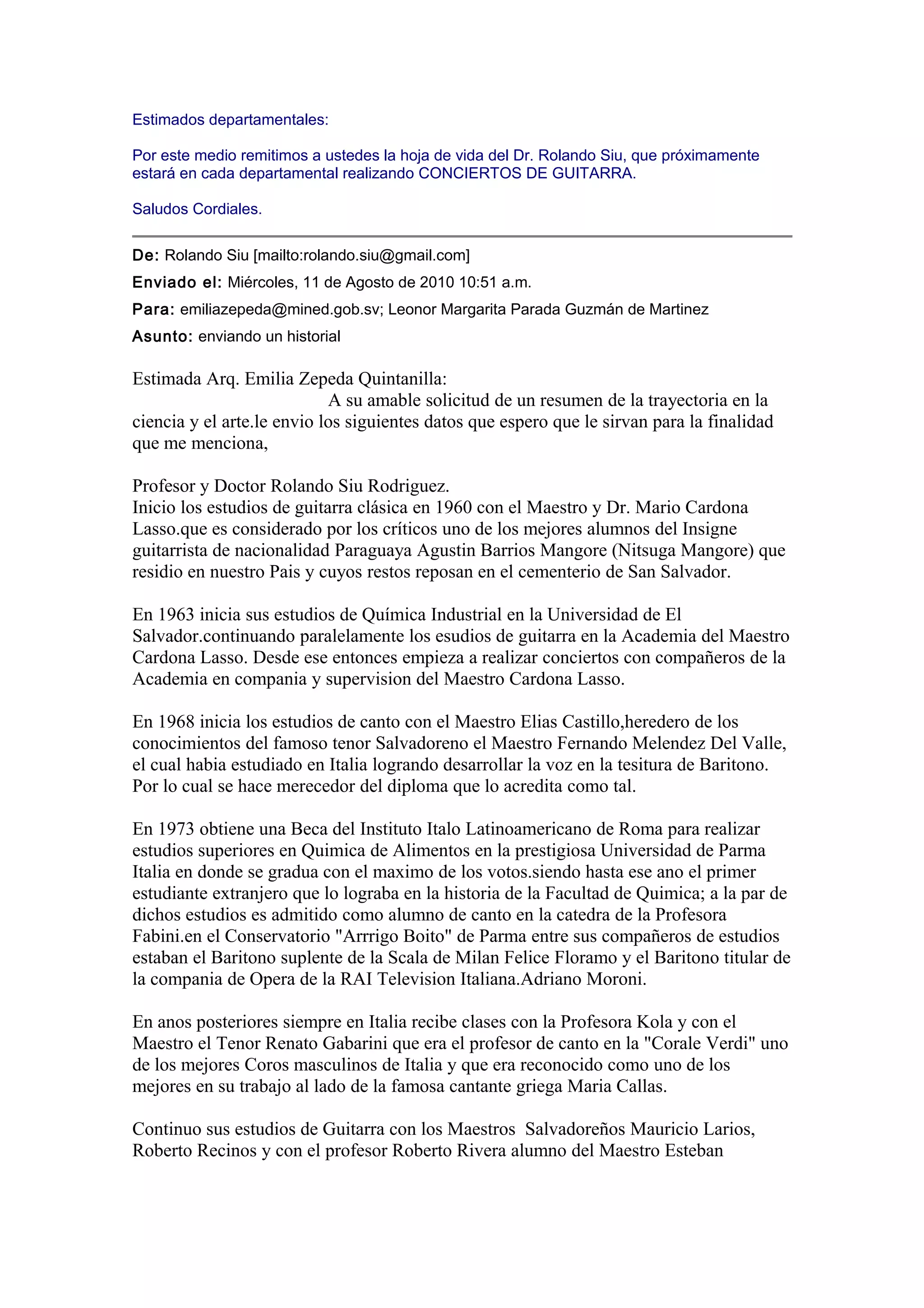 Biografía de dr. siu | DOC