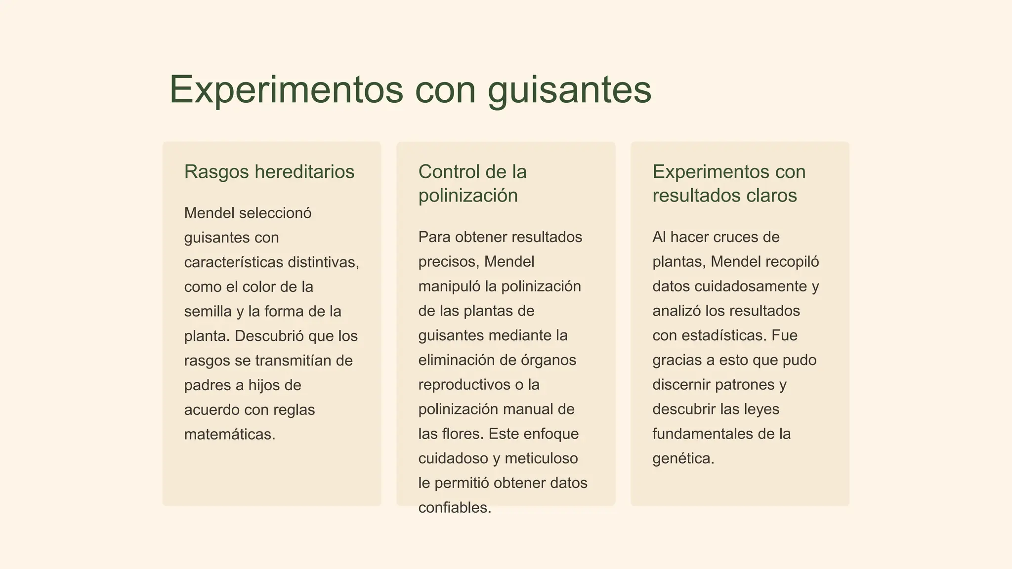 Biografía de Gregor Mendel y sus 3 leyes.pptx | Biological Sciences ...