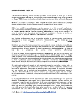 Biografía de homeroespañol | DOCX