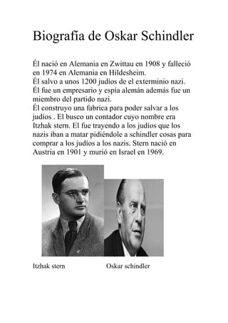 Biografía de oskar schindler | DOC
