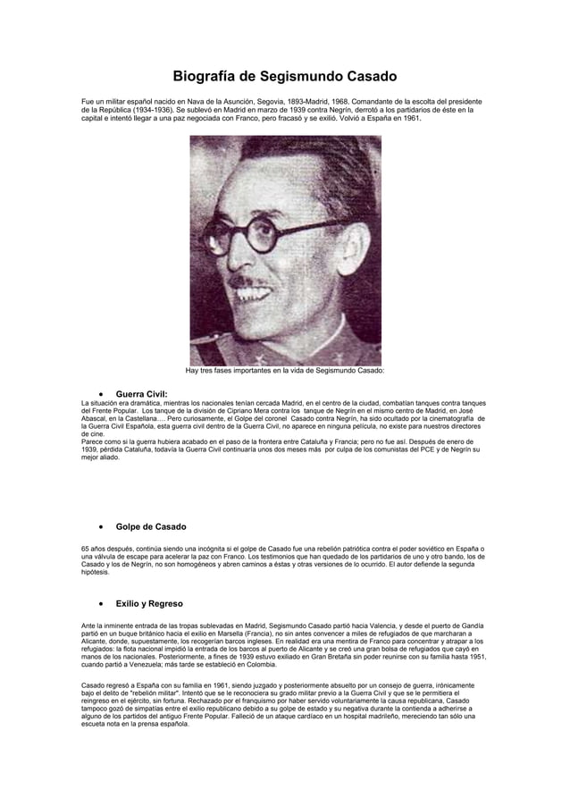 Biografía de segismundo casado