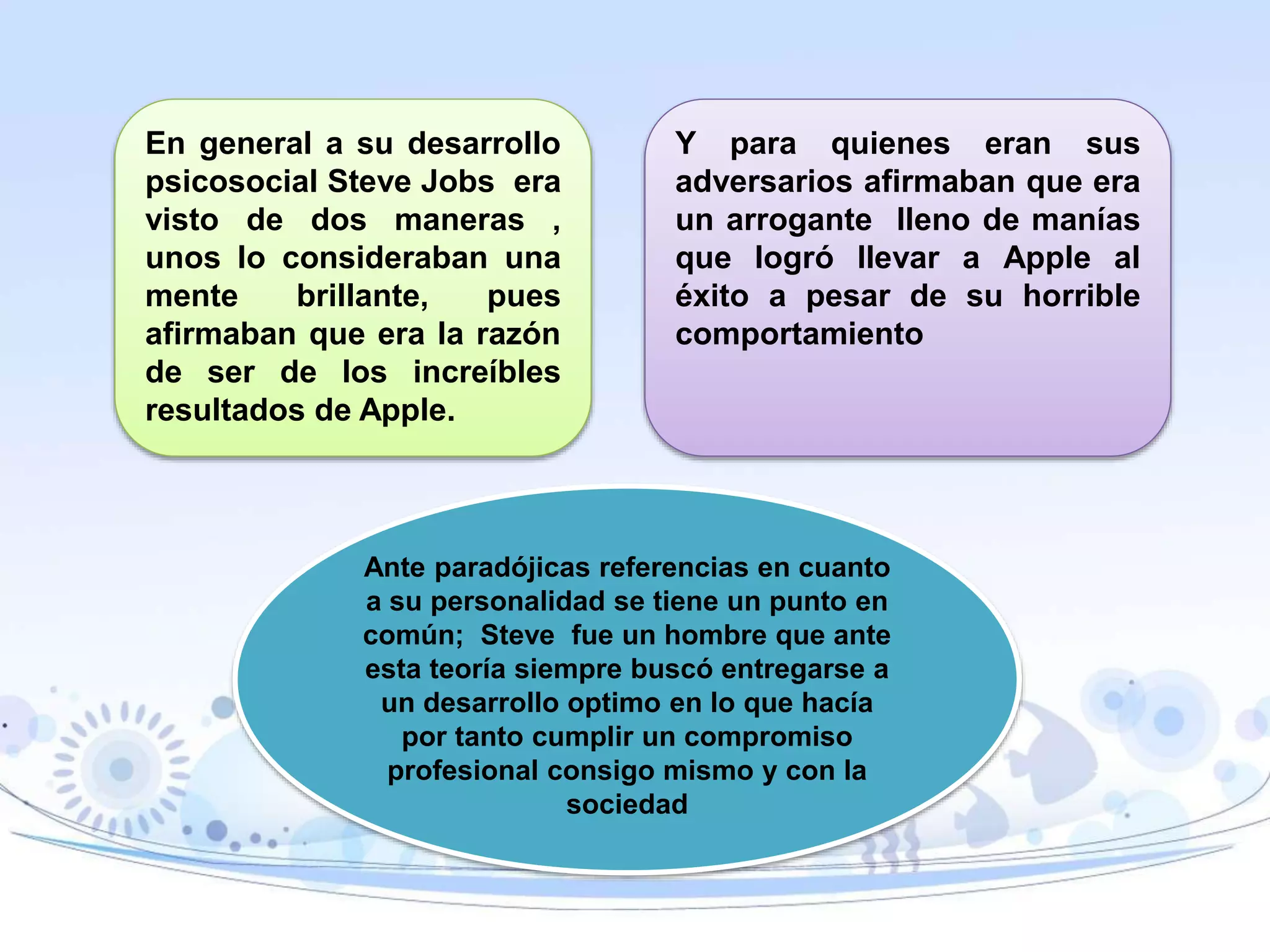 Biografía de steve jobs análisis erickson 2 (diana) | PPTX