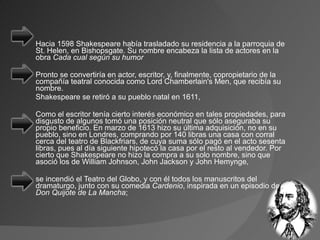 BiografíA De William Shakespeare | PPT