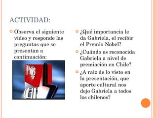 Biografía gabriela mistral | PPT