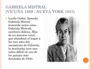 Biografía gabriela mistral | PPT