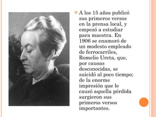 Biografía gabriela mistral | PPT