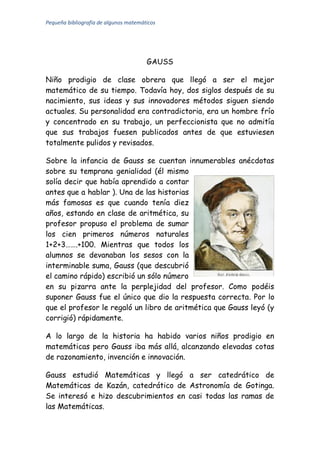 Biografía+matemáticos | PDF
