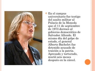 Biografía michelle bachelet | PPT