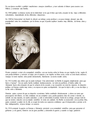 Biografía para niños albert einstein | DOCX