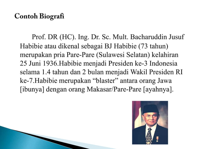 Materi Bahasa Indonesia: Biografi | PPTX
