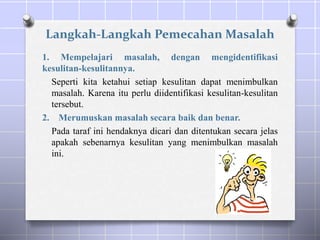 Pemecahan Masalah (Problem Solving) | PPTX