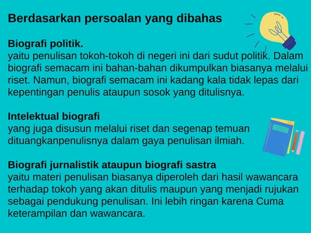 Materi Teks Biografi SMA Kelas X fase E slide | PDF