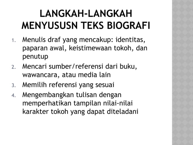 Materi Bahasa Indonesia Biografi Kelas X Pptx