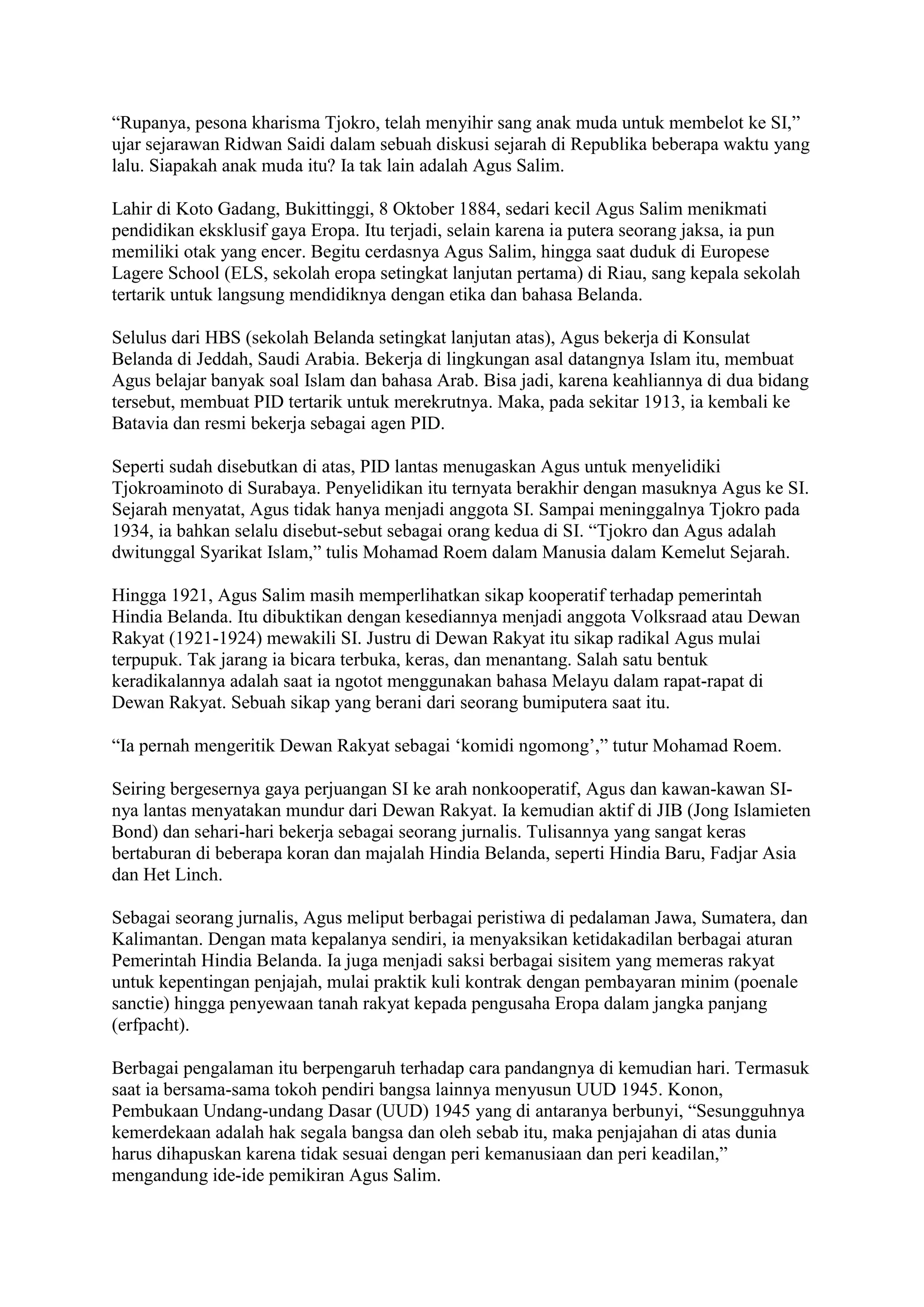 Biografi haji-agus-salim | PDF