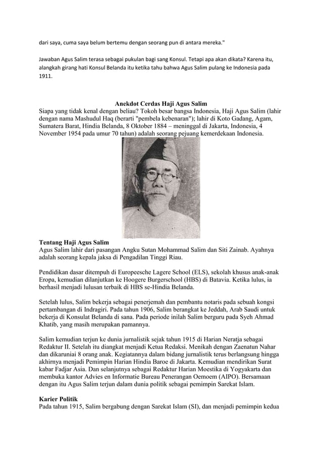Biografi haji-agus-salim | PDF