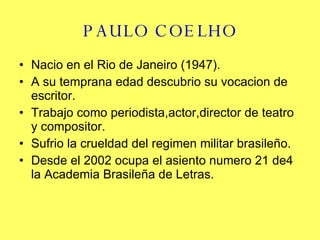 BIOGRAFIA DE PAULO COELHO | PPT