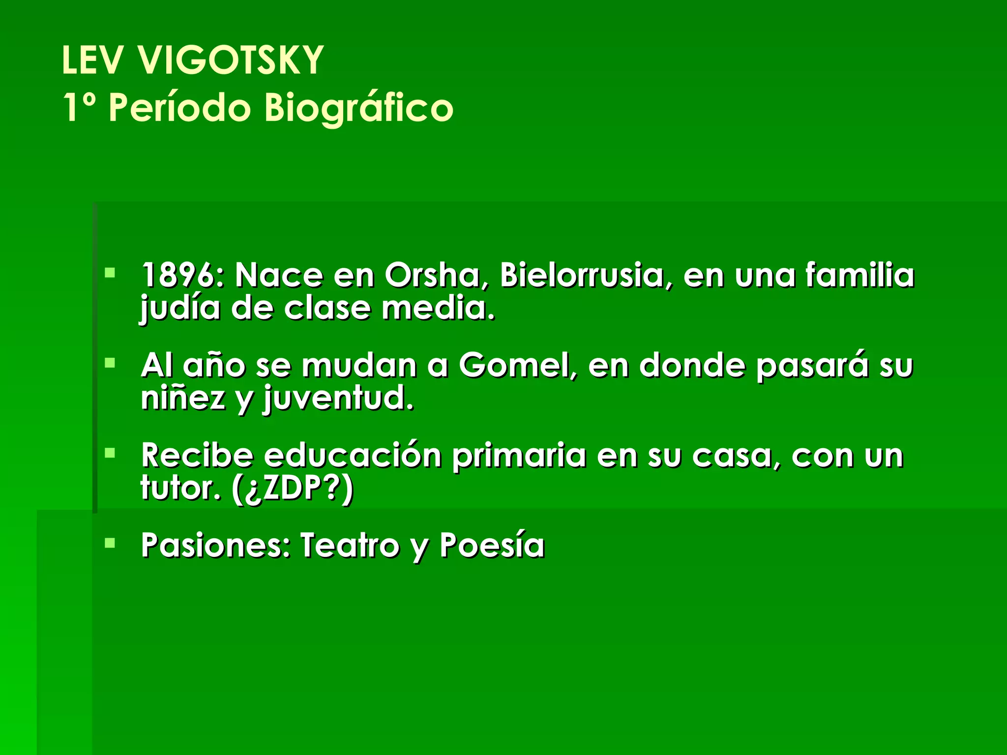 Biografia Lev Vigotsky En Powerpoint | PPT
