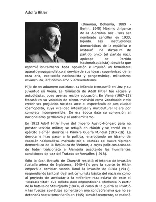 Biografia adolfo hitler | DOCX
