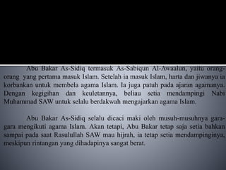 Biografi Abu Bakar As-Sidiq | PPTX