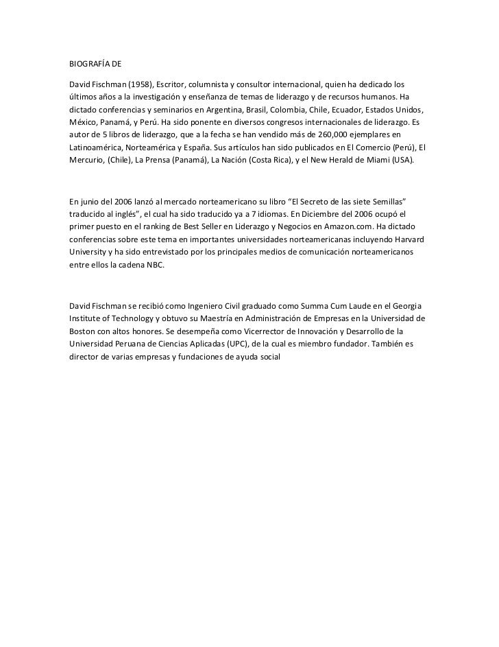 Biografia david fischman