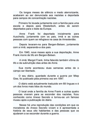 Biografia de anne frank | PDF