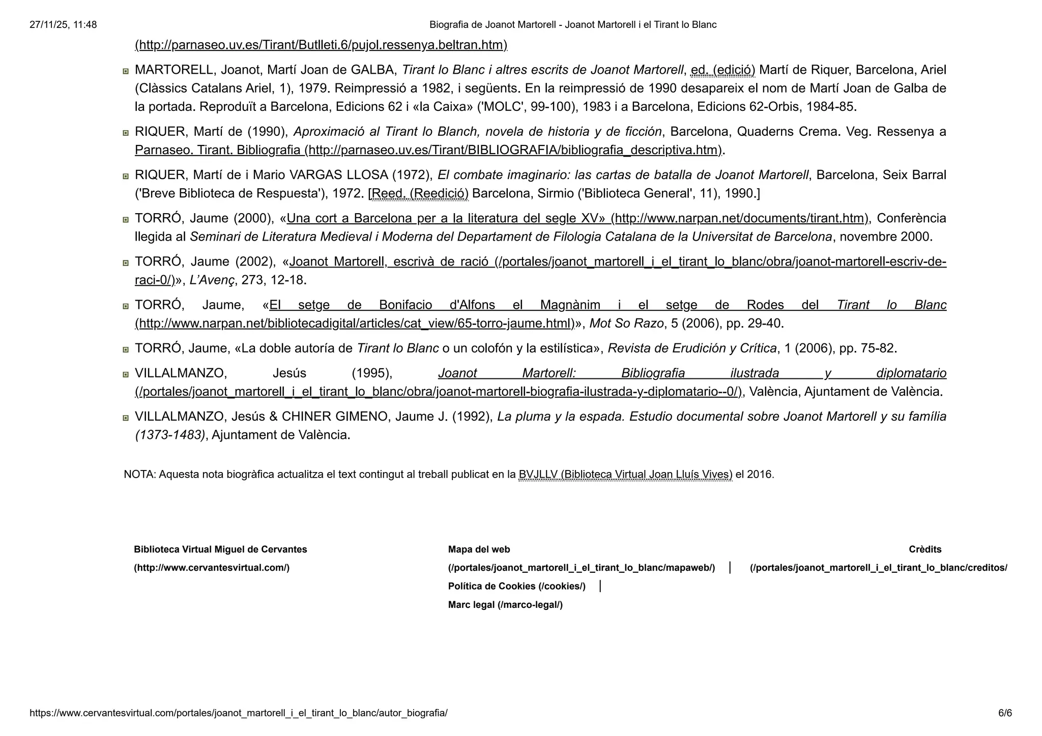 Biografia de Joanot Martorell Biografia. | PDF