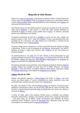 Biografia de joão donato | PDF