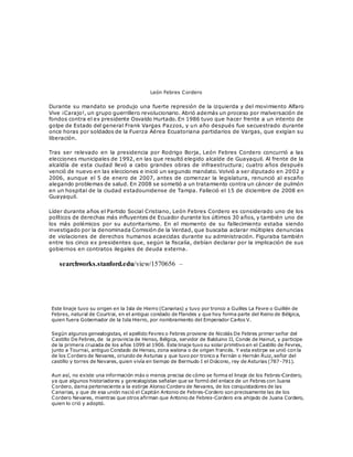 Biografia de leon febres cordero | DOCX