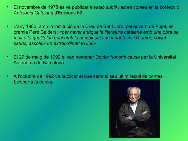 Biografia de pere calders | PPT