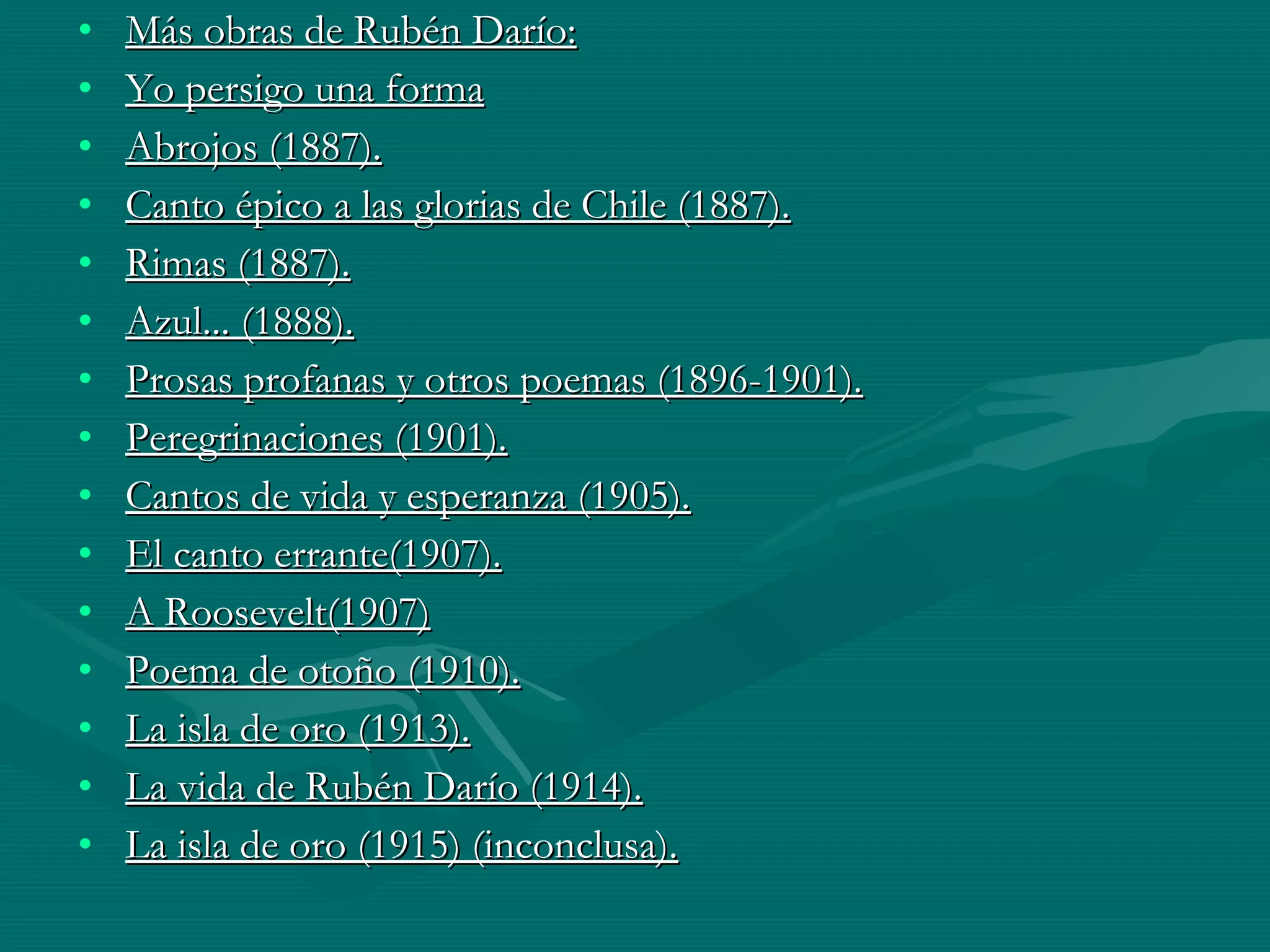 Biografia de Ruben Dario | PPS