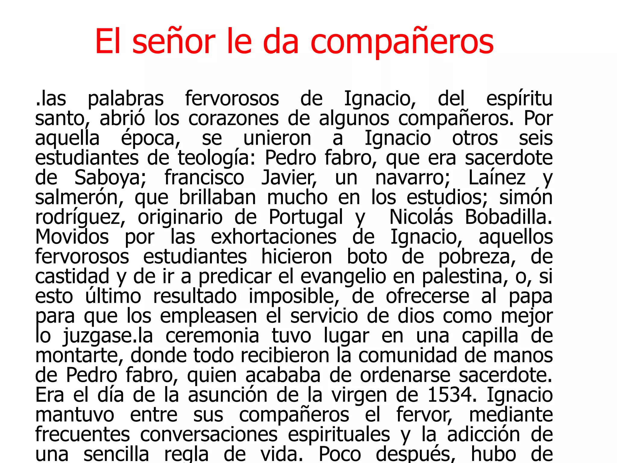 Biografia de san ignacio | PPTX