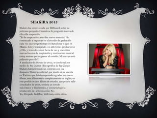 Biografia de shakira | PPTX