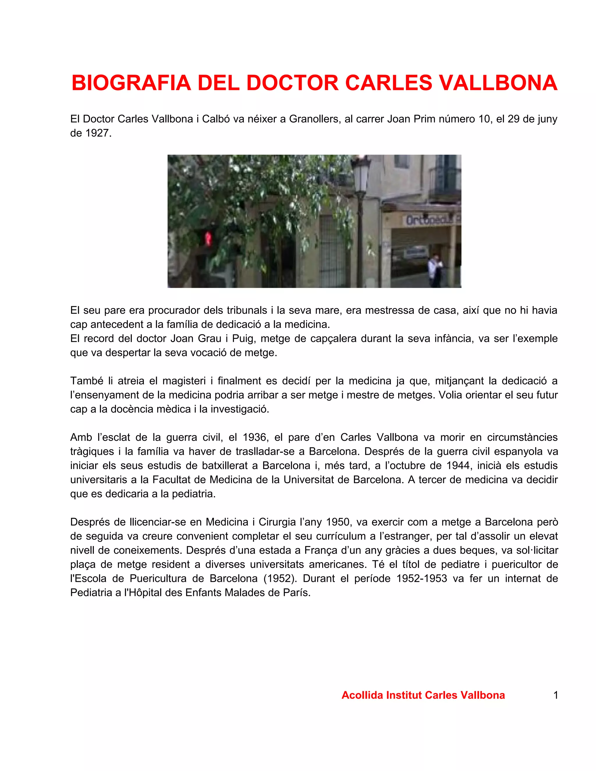 Biografia doctor carles_vallbona | PDF