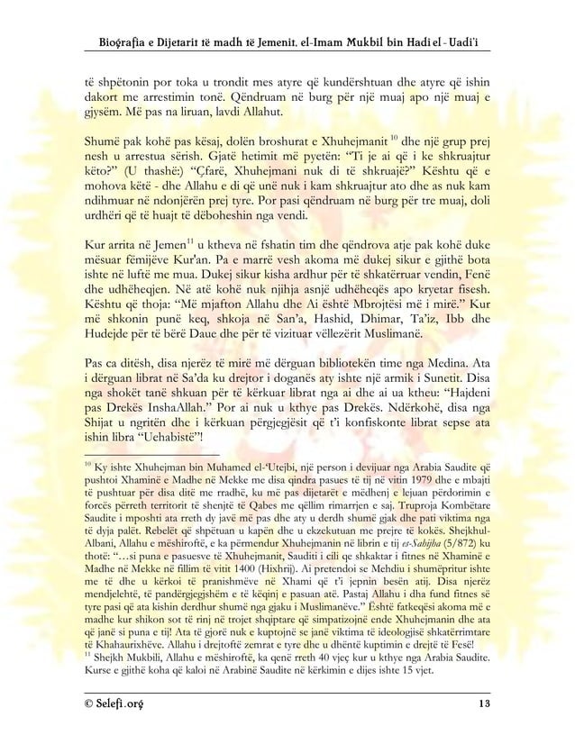 Biografia e dijetarit të madh të Jemenit - Mukbil bin Hadi | PDF